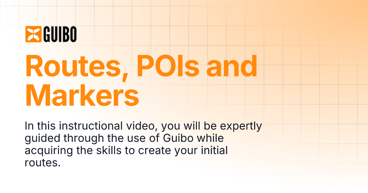 Routes, POIs and Markers | GUIBO Product Docs