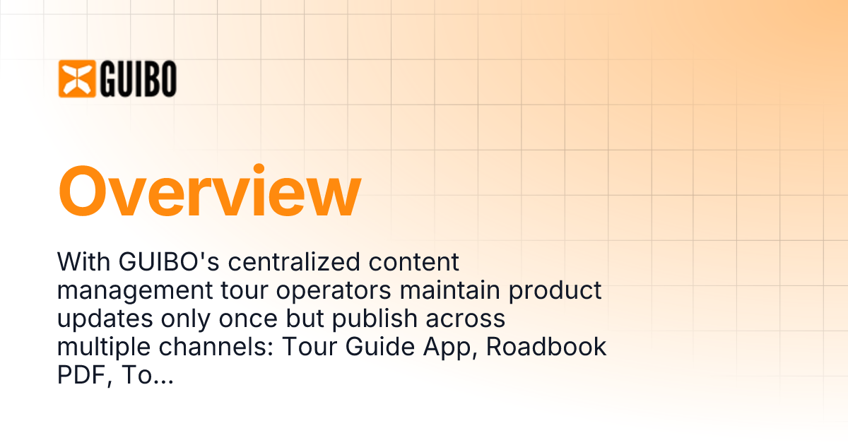 Overview | GUIBO Product Docs