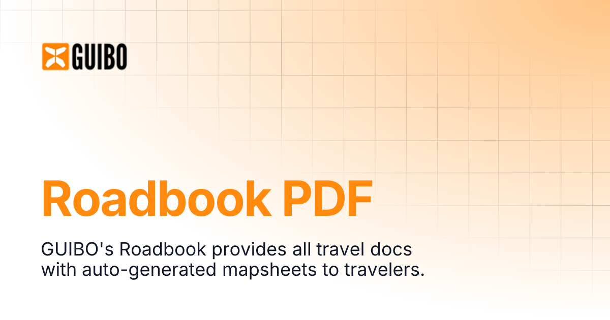 Roadbook PDF | GUIBO Product Docs